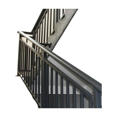 China Wall Mounted Glass Stair Handrail Stainless Steel Pillars Modern Design 12mm Tempered Glass for sale