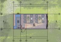 China Main Material Pine Comfortable Interior Outdoor Commercial Activity Container House for sale