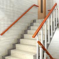 China Modern Floating Tread Wire Balustrade for Wall Mounted Steel Spine Staircase 1200mm for sale