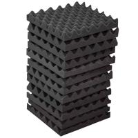 China PVC Flame Retardant Sound Absorbing Cotton Egg Crate Foam 50mm Thick Acoustic Panel for sale