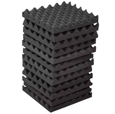 China PVC Flame Retardant Sound Absorbing Cotton Egg Crate Foam 50mm Thick Acoustic Panel for sale