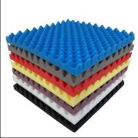 China PVC Flame Retardant Sound Absorbing Cotton Egg Crate Foam 50mm Thick Acoustic Panel for sale