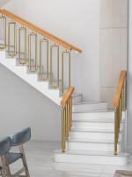 China Wrought Iron Balcony Glass Railing Stair Design for Apartment Wall Mounting 1200mm Height for sale