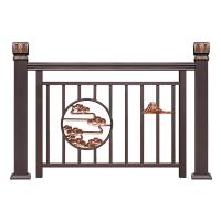 China Modern Metal Indoor Balustrade Wrought Iron Handrail Stair Railing 900mm Height for sale