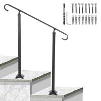 China Wrought Iron Stair Railing 120cm Height for Villa House Customizable Durable for sale