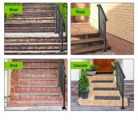 China Indoor Stair Guardrail Iron Riser Flooring Balustrades Balcony Steel Railing 900mm Height for sale
