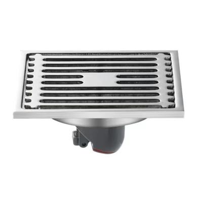 China 304 Stainless Steel Floor Drain Chrome Finish 3 Year Warranty Bathroom Kitchen Contemporary for sale