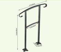 China Indoor Steel Stair Fence Handrail 900mm Height for Modern Apartment Balcony Balustrades for sale