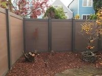 China Floor Mounted WPC Fence Board Modern Design Garden Privacy Safety 180cm Height for sale