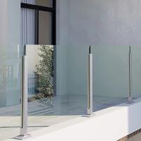 China Wall Mounted Stainless Steel 304 Glass Railing for Stair Balcony Handrail Modern Style for sale