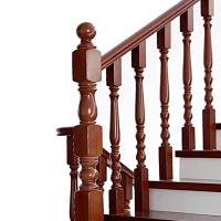 China Modern Office Building Decorative Wood Stair Railing with Baluster Spindles Wall Mounted 1 Year Warranty for sale