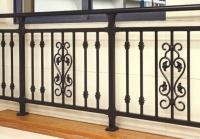 China Wrought Iron Staircase Railing Indoor Modern Apartment Design 90cm Height for sale