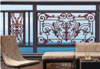 China Wrought Iron Staircase Railing Indoor Modern Apartment Design 90cm Height for sale