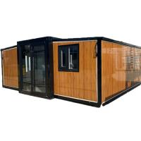 China Waterproof Prefab Container House Polygon Roof Tempered Glass 3 Years Warranty for sale