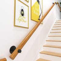 China Modern Wall Mounted Wooden Stair Handrail Indoor Loft Elderly Safety Rail 1.2m for sale