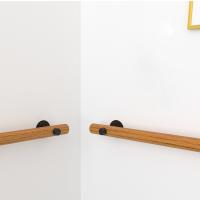 China Modern Wall Mounted Wooden Stair Handrail Indoor Loft Elderly Safety Rail 1.2m for sale