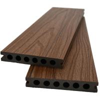 China Modern Pear Wood Outdoor WPC Flooring 22-35mm Thickness with Both Side Lamination PP Plastic for sale