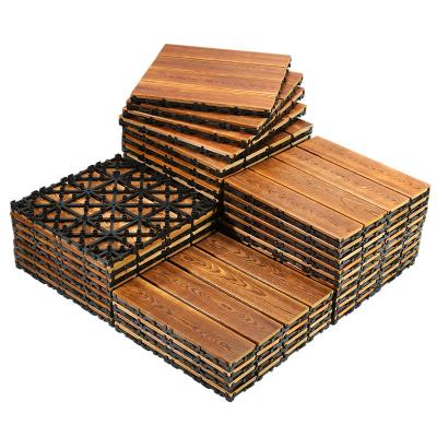 China WPC Hot Weather Resistant Decking Tiles Contemporary Design Anti UV Protection Below 10mm for sale