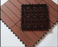 China WPC 300x300mm Terrace Wood Plastic Composite Coffee Floor Tile for Smooth Outdoor Garden Decking for sale