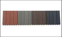 China WPC 300x300mm Terrace Wood Plastic Composite Coffee Floor Tile for Smooth Outdoor Garden Decking for sale