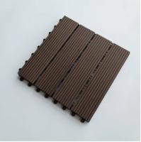 China WPC 300x300mm Terrace Wood Plastic Composite Coffee Floor Tile for Smooth Outdoor Garden Decking for sale