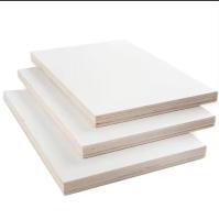 China 1220x2440mm White Laminated Melamine MDF Plywood Board for Apartment Furniture for sale