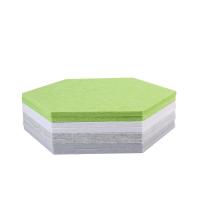 China Colorful Hexagon Design Polyester Fiber Acoustic Board For Wall Decoration for sale