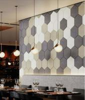China Beveled Edge Decor Hexagonal Acoustic Panels Sound Proof Wall Decorative for sale