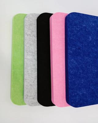 China 9mm High Density Arc Angle PET Acoustic Panel Wall And Ceiling Soundproof Board for sale