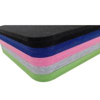 China 9mm High Density Arc Angle PET Acoustic Panel Wall And Ceiling Soundproof Board for sale