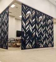 China PET Felt Polyester Fiber Acoustic Room Dividers 1220x2440mm for sale