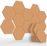 China 12 Pack 9mm Wall Felt Polyester Hexagonal Acoustic Panels Decorative Soft for sale