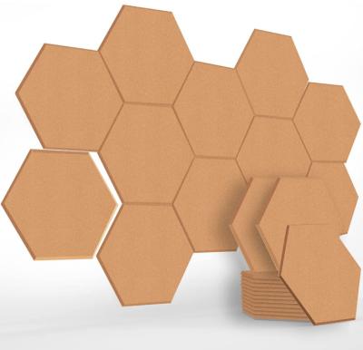 China 12 Pack 9mm Wall Felt Polyester Hexagonal Acoustic Panels Decorative Soft for sale