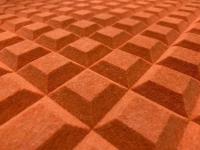 China 100% Polyester Fiber Carved Polyester Acoustic Panels Wall Decorative Modeling for sale