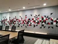 China 100% Polyester Fiber Carved Polyester Acoustic Panels Wall Decorative Modeling for sale