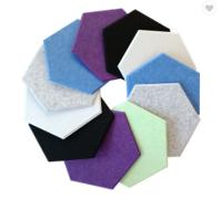 China Interior Decorative Inorganic Cement Hexagonal Acoustic Panels Polyester Fiber for sale