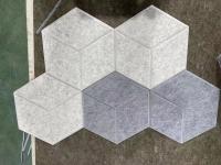 China Carved Hexagonal Acoustic Panels Sound Proofing Home Studio Workspace for sale
