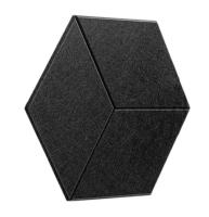 China 48 Basic Color Hexagon Acoustic Panel Sound Insulation Pad For Acoustic Treatment for sale