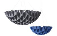 China Semi Circular Polyester Fiber Decorative Acoustic Ceiling Tiles Residential for sale