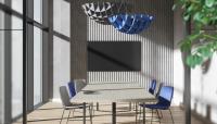 China Semi Circular Polyester Fiber Decorative Acoustic Ceiling Tiles Residential for sale