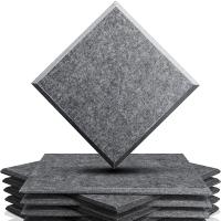 China Office Cinema Wall Soundproof Polyester Fiber Acoustic Panel Beveled Edge for sale