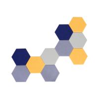 China PET Sound Absorbing Sound Hexagonal Acoustic Panels 14x12x0.5 Inches for sale