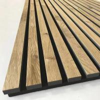 China Linear Wood Slats Fireproof Decorate Wood Acoustic Panels Sound Absorbing for sale