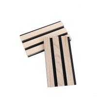 China Linear Wood Slats Fireproof Decorate Wood Acoustic Panels Sound Absorbing for sale