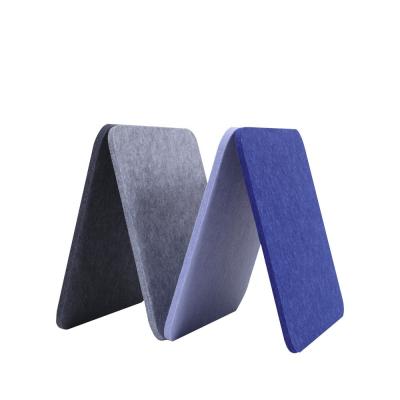 China Environmental Friendly 9mm  Acoustic Soundproof Wall Install Decoration WhitePolyester Acoustic Panel For Studio for sale