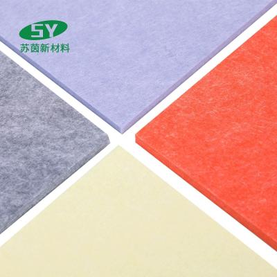 China Acoustic Sound Intensive Polished Polyester Fiber Board A1 Fireproof for sale