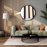 China Ceiling Natural Oak Acoustic Slat Wood Wall Panels Fire Retardant for sale