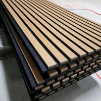 China Akupanel Wood Veneer Slat Acoustic Soundproof Wall Panels For Home Office for sale