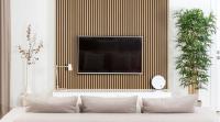 China Akupanel Wood Veneer Slat Acoustic Soundproof Wall Panels For Home Office for sale