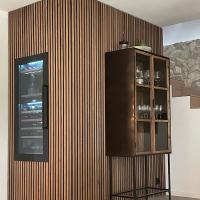 China Wall Decorative Mdf Polyester Oak Slatted Wood Acoustic Veneer Panels For Interor for sale